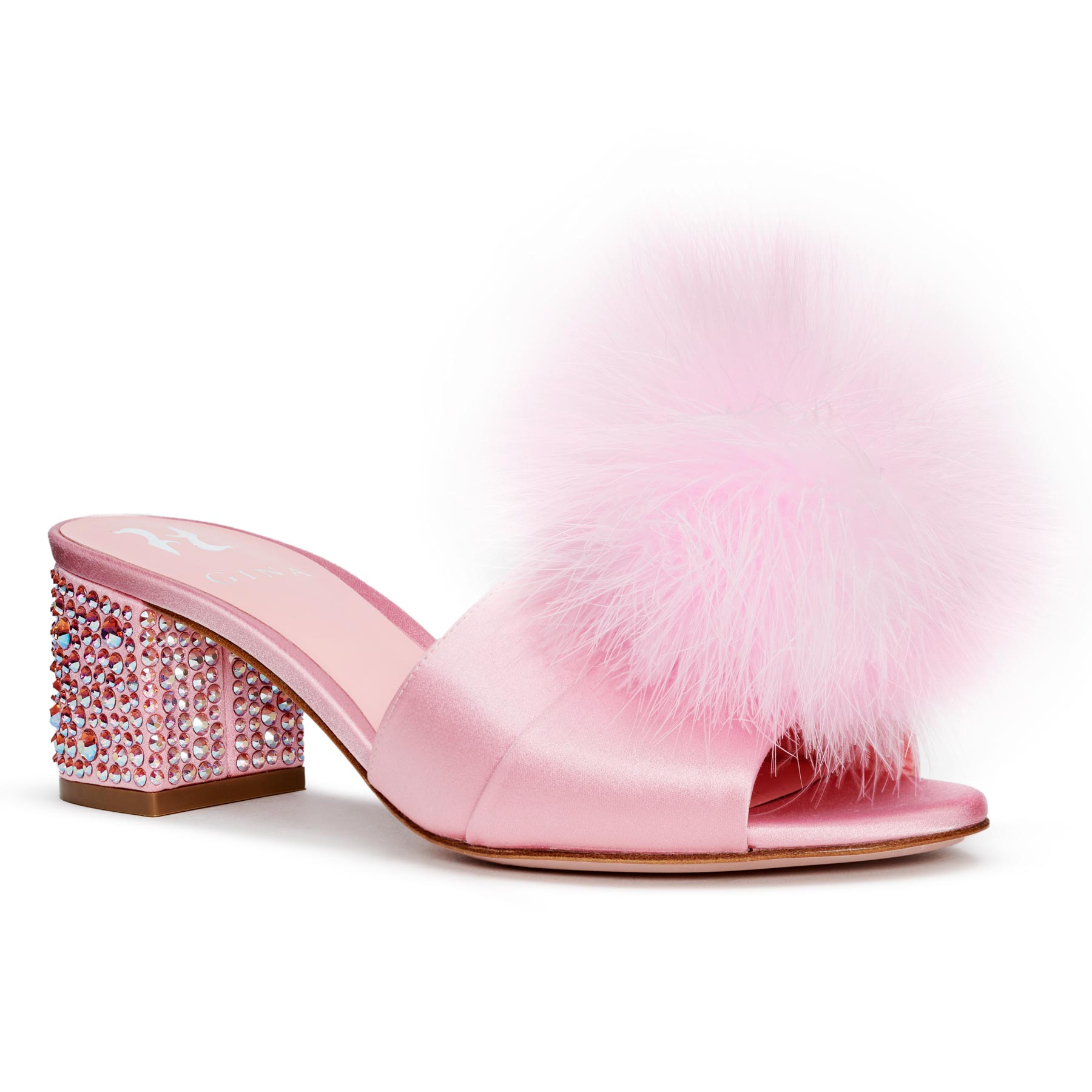 CINDY in Baby Pink Satin - GINA