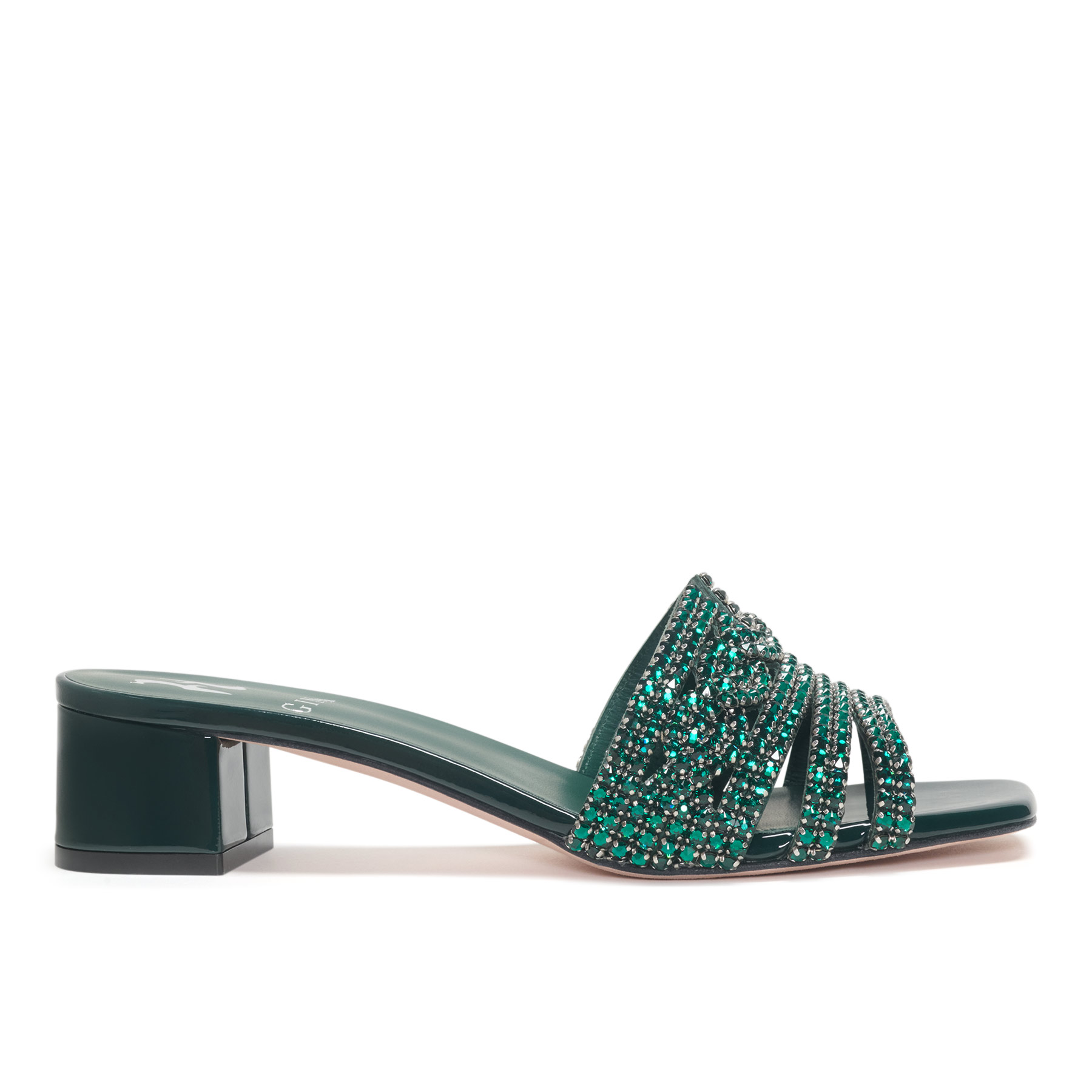 OREGON Emerald Met Patent -– Mule Sandals GINA | Free Global Delivery