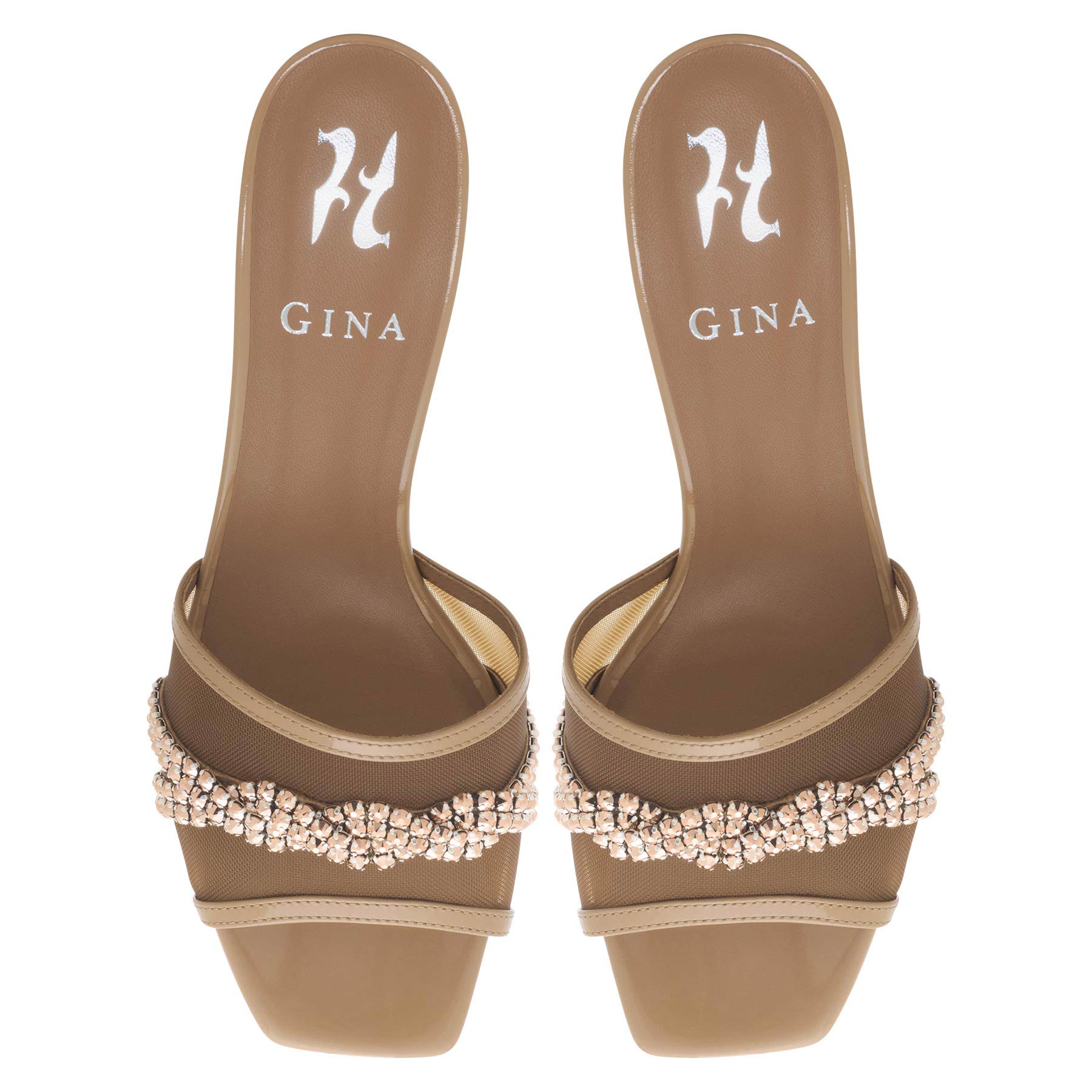 'LILLIAN' Mules in Mink Chic - GINA