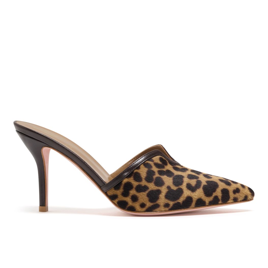 'IRINA' Stiletto Mules in Leopard Pony | GINA Shoes